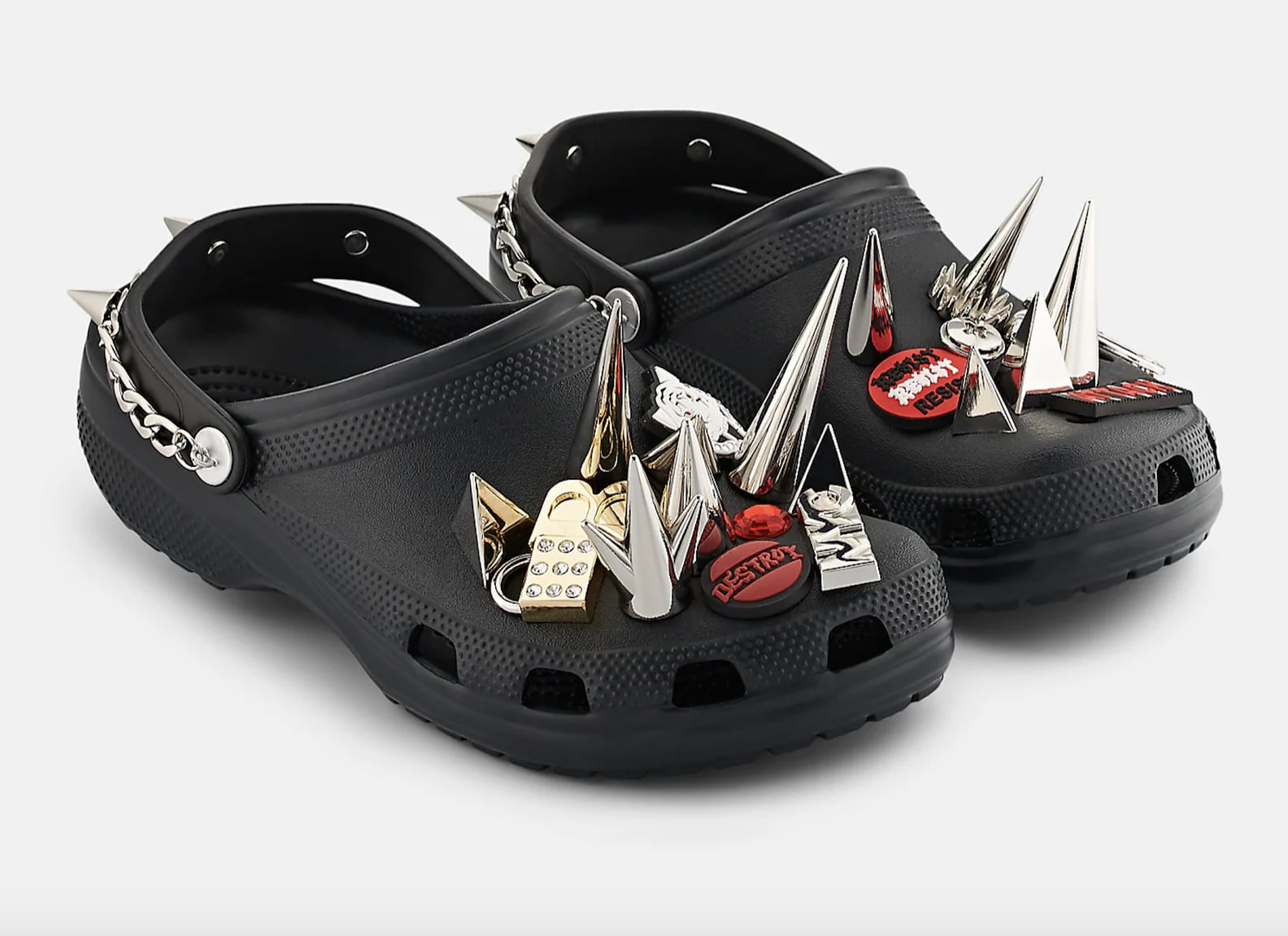 Barneys New York Spiked Crocs | POPSUGAR Fashion