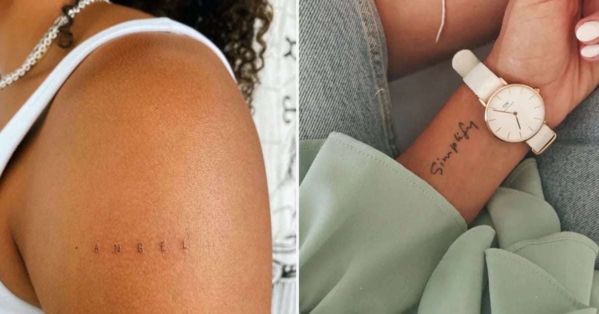 delicate script tattoos