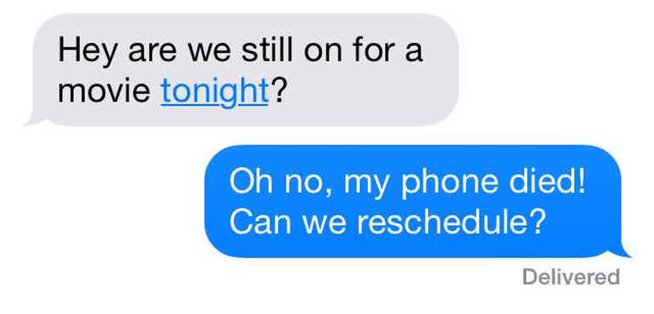 Texts to Cancel Plans | PS Tech