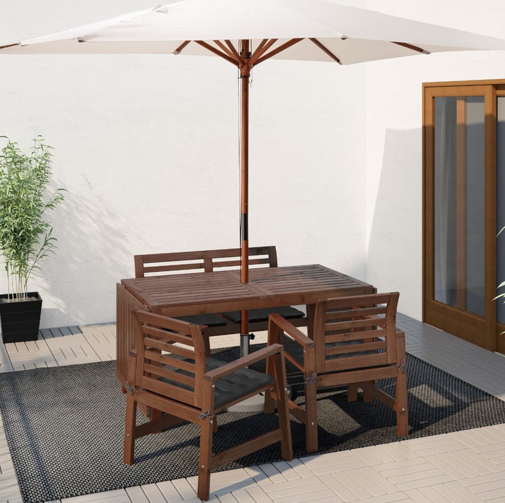 Applaro Table With 2 Armchairs and Bench | Best Ikea Outdoor Furniture ...