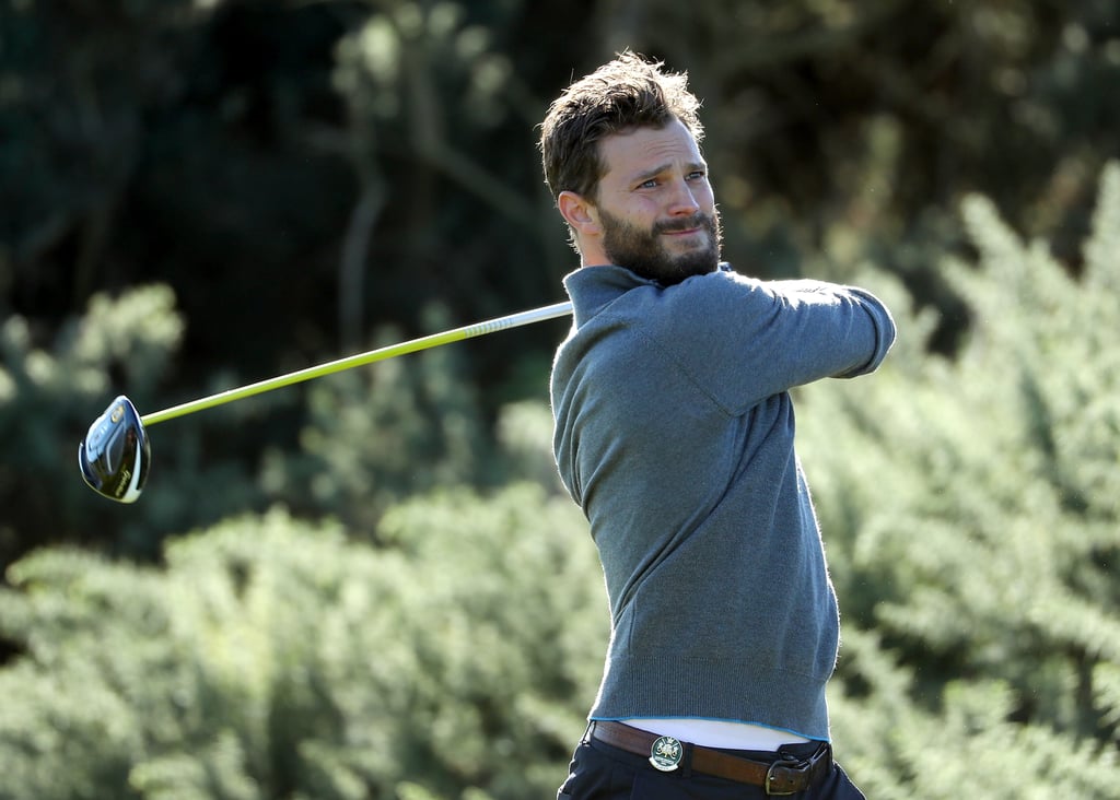 Jamie Dornan Golfing in Scotland October 2016 | POPSUGAR Celebrity