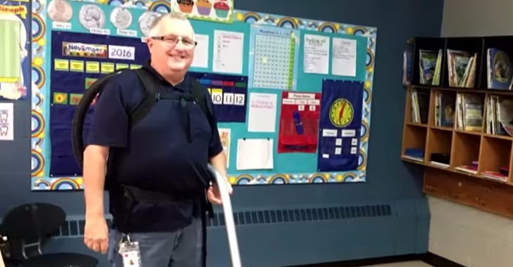 School Custodian Creates Artwork in Carpet For Students | POPSUGAR Family