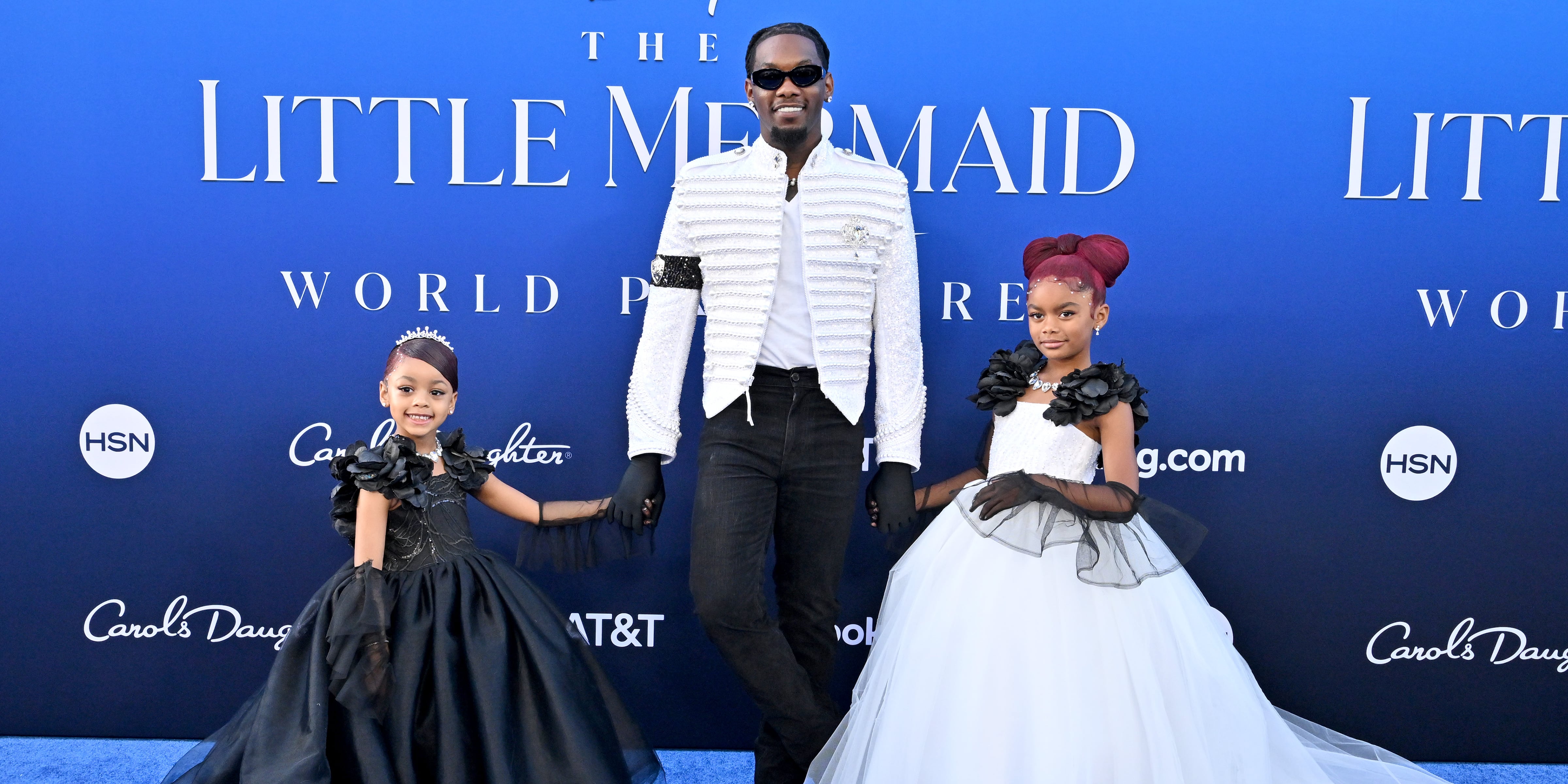 Offset & Daughters Kalea, Kulture at Little Mermaid Premiere | POPSUGAR ...