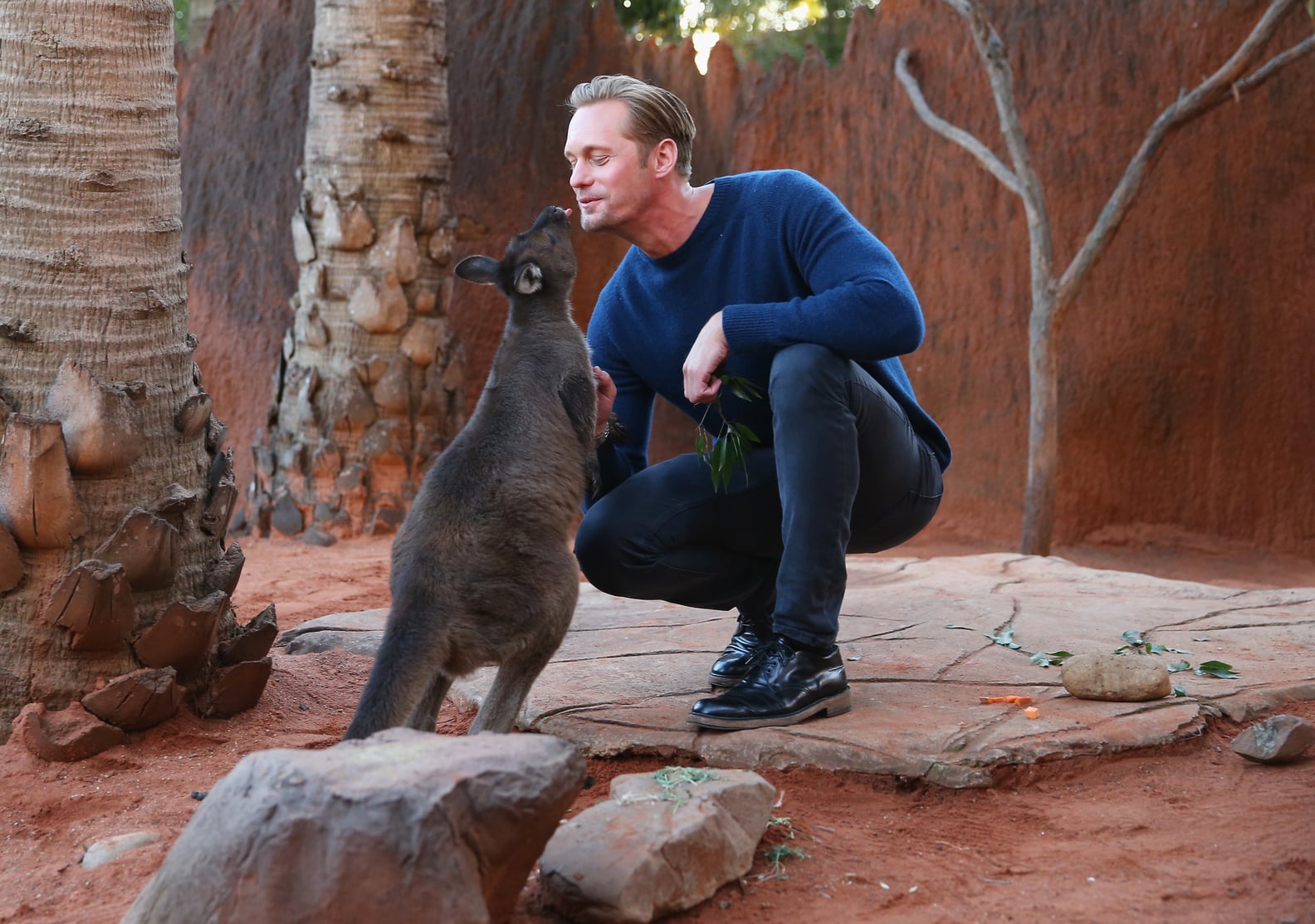 Alexander Skarsgard Playing With Zoo Animals | PS Celebrity