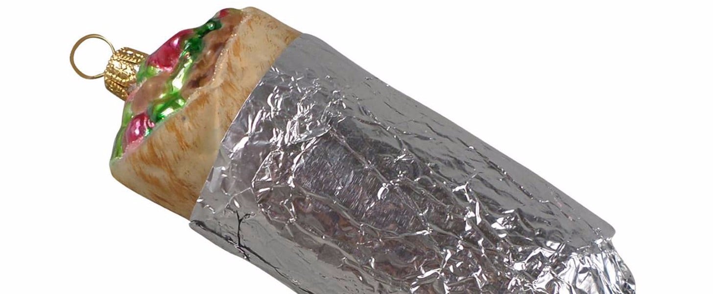 Burrito Christmas Ornament | PS Food