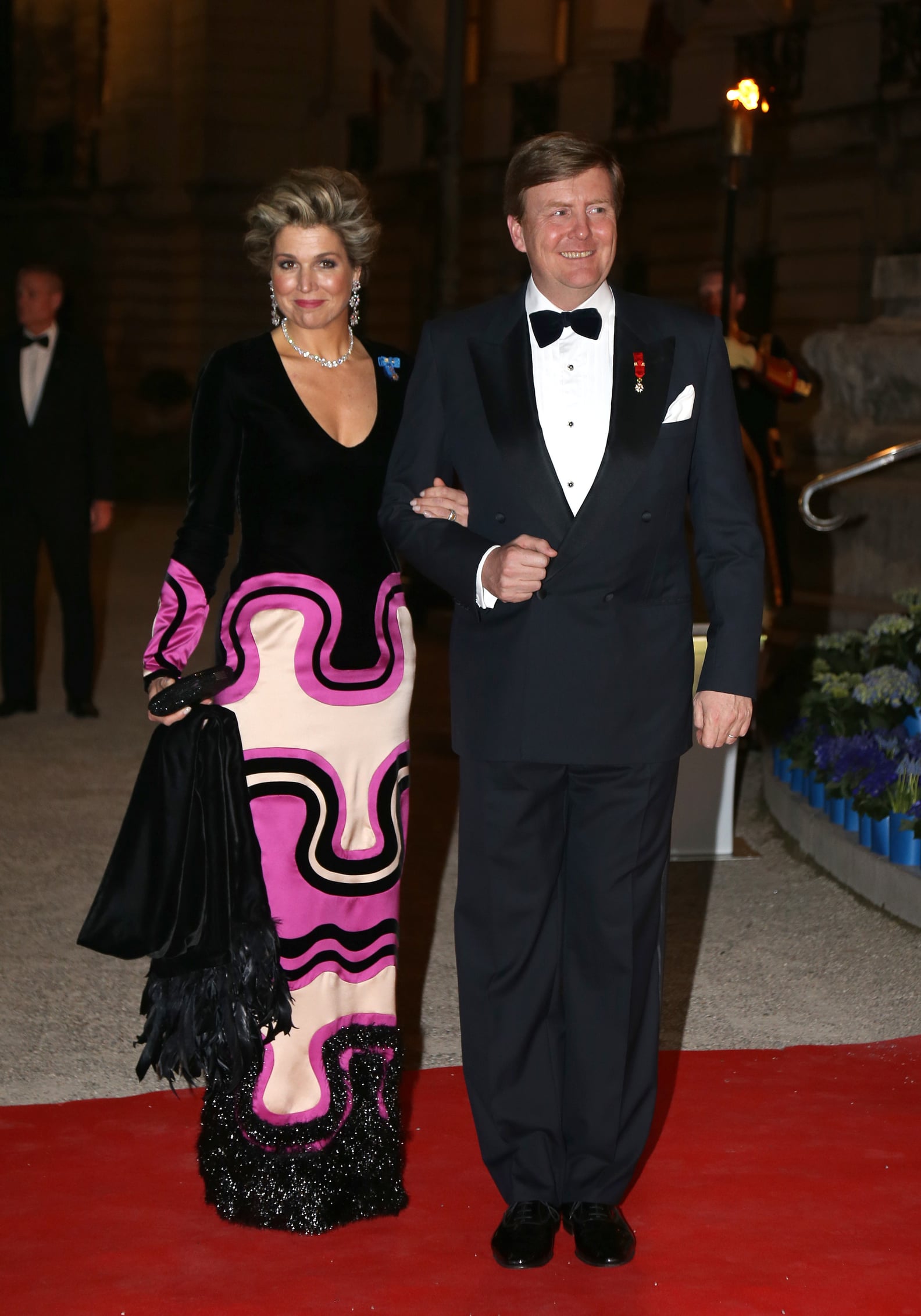 Queen Maxima Wearing Printed Gown | PS Latina