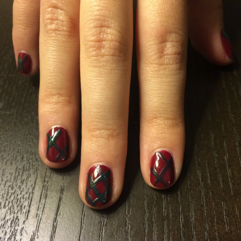 Plaid Nail Art Tutorial | POPSUGAR Beauty