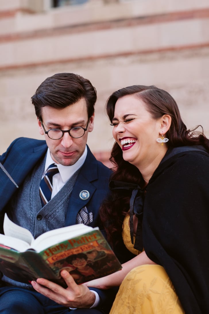 Harry Potter Hufflepuff And Ravenclaw Engagement Photos Popsugar Love