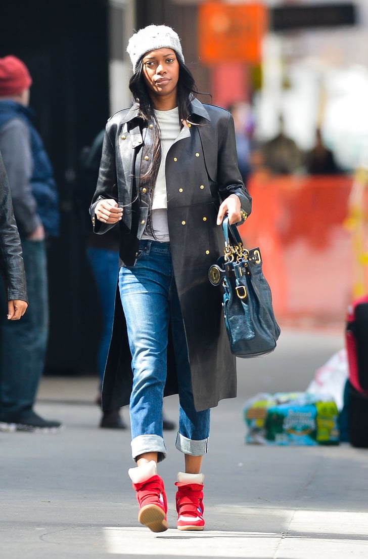 Jessica White got funky during an NYC stroll in a black leather | Best ...
