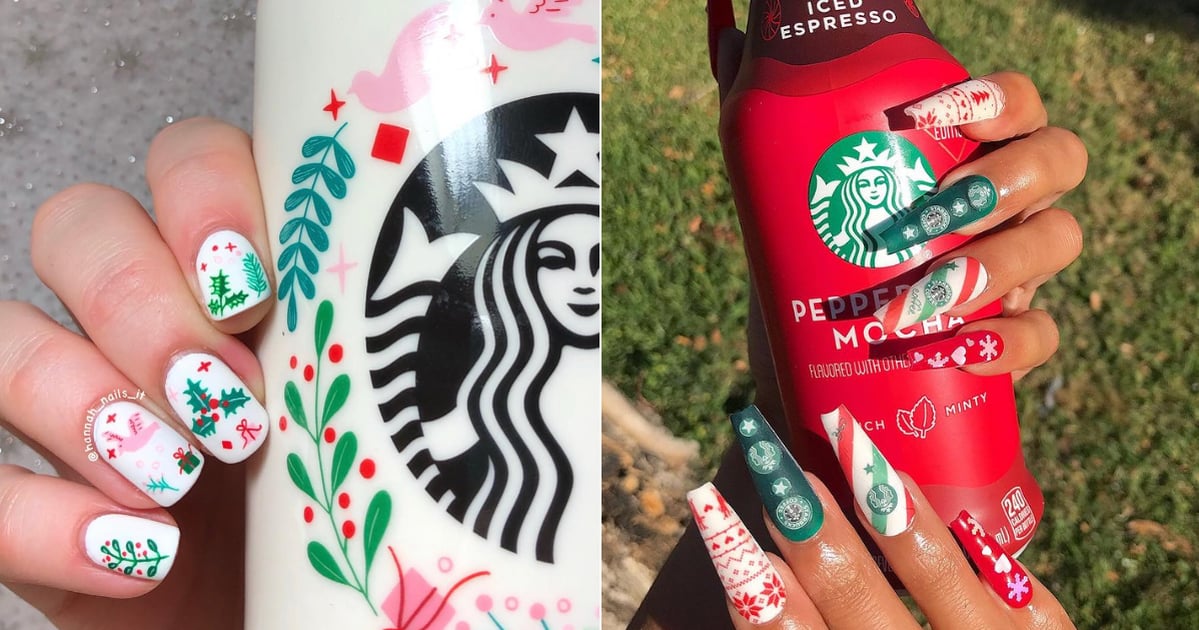 Starbucks-Inspired Holiday Manicures and Nail Art Ideas | PS UK Beauty