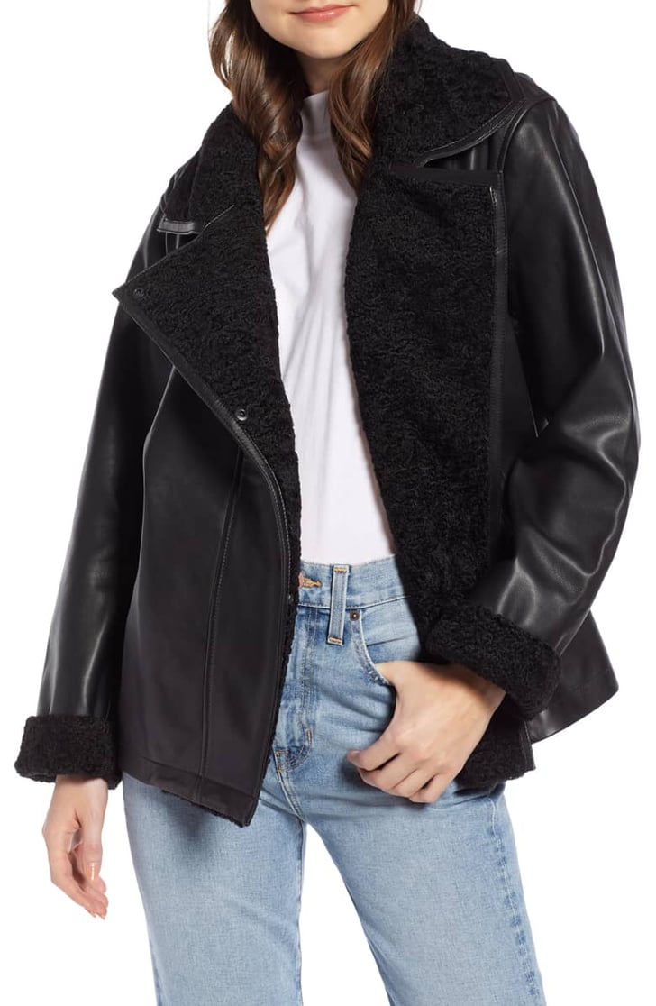 Something Navy Aviator Leather Jacket | Best Leather Jackets 2019 ...