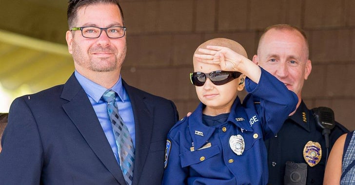 9-Year-Old Boy With Cancer Becomes Police Officer | POPSUGAR News