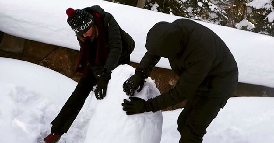 Taylor Swift and Calvin Harris Building a Snowman Together | POPSUGAR ...