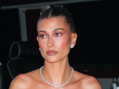 Hailey Bieber Wears Sparkly Pink Dress at Rhode Party in NYC | POPSUGAR ...
