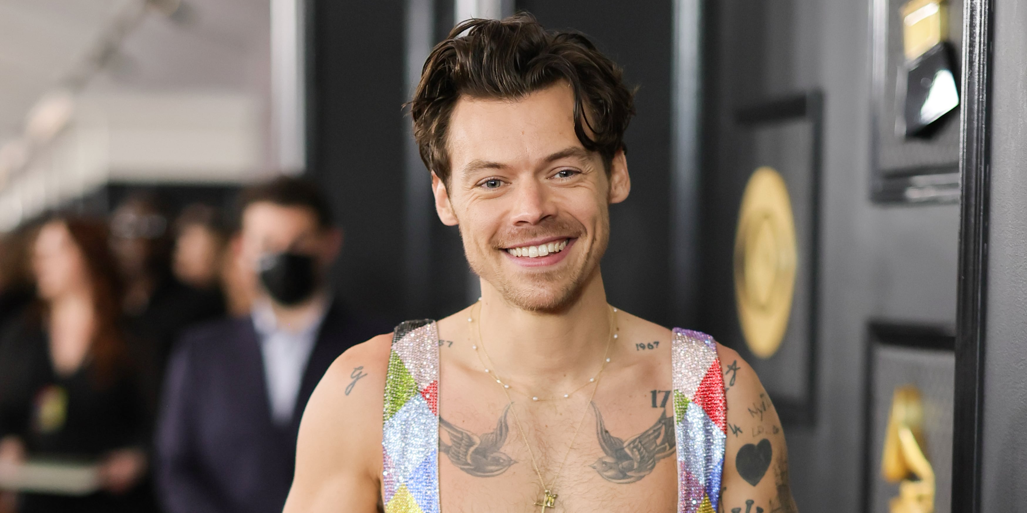 Harry Styles's Egonlab Crystal Jumpsuit at Grammys 2023 | PS Fashion