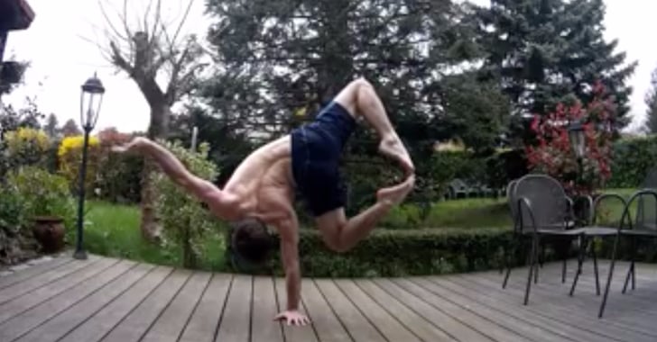 Man Doing One-Handed Handstands | POPSUGAR Fitness
