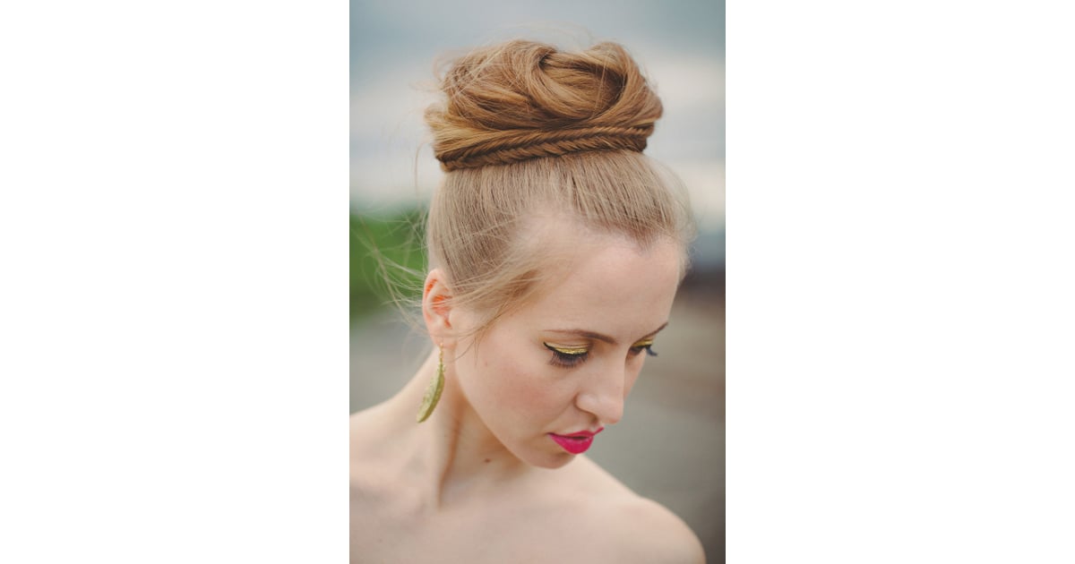 Bun With a Small Plait | Alternative Hairstyles For Brides | POPSUGAR ...