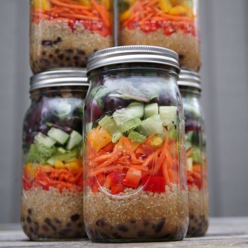 How To Make A Week Of Mason Jar Salads Popsugar Fitness