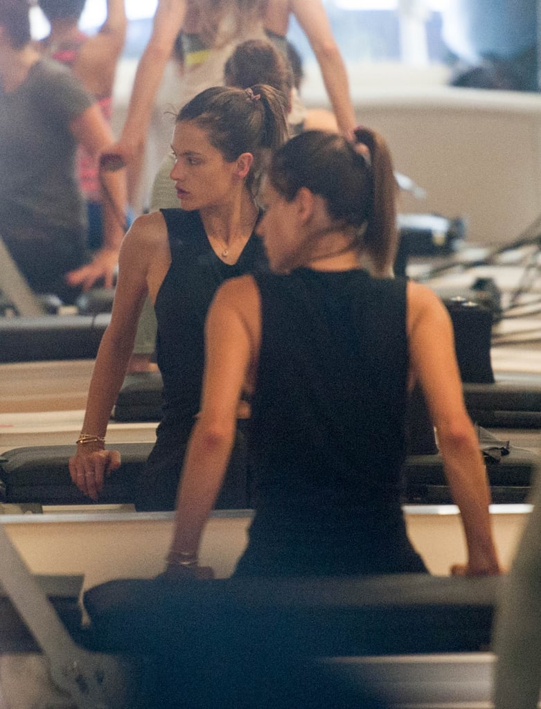 Alessandra Ambrosio Doing Pilates Popsugar Latina