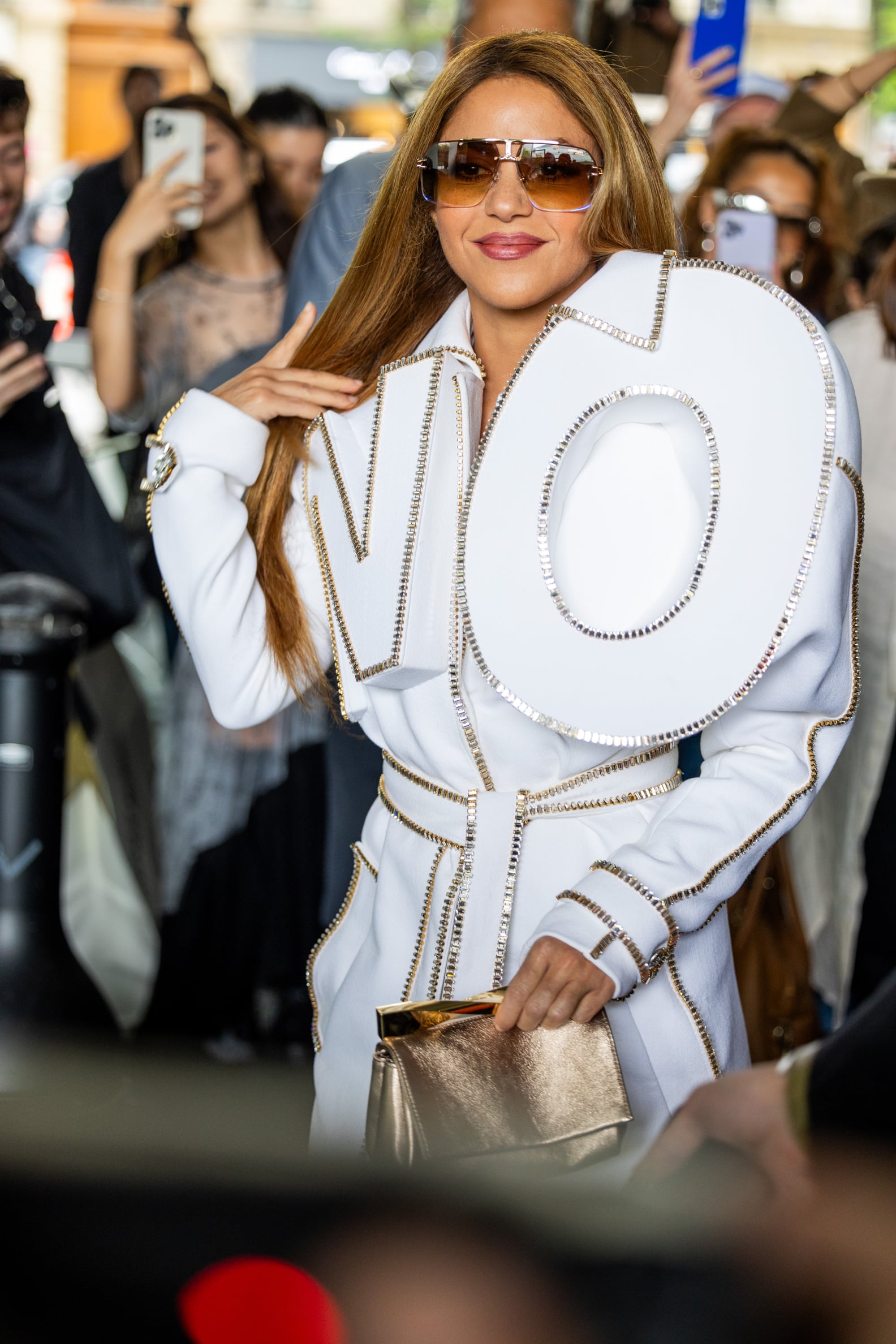 Shakira Makes a Statement in NO Jacket at Paris Couture Week | PS Fashion