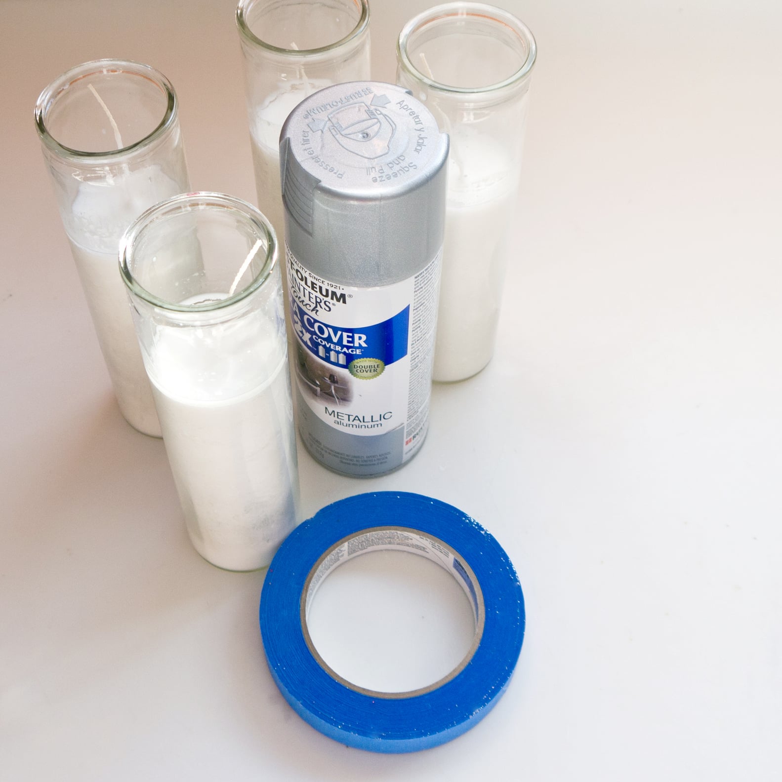 DIY Sparkling Spray-Painted Candles | POPSUGAR Smart Living