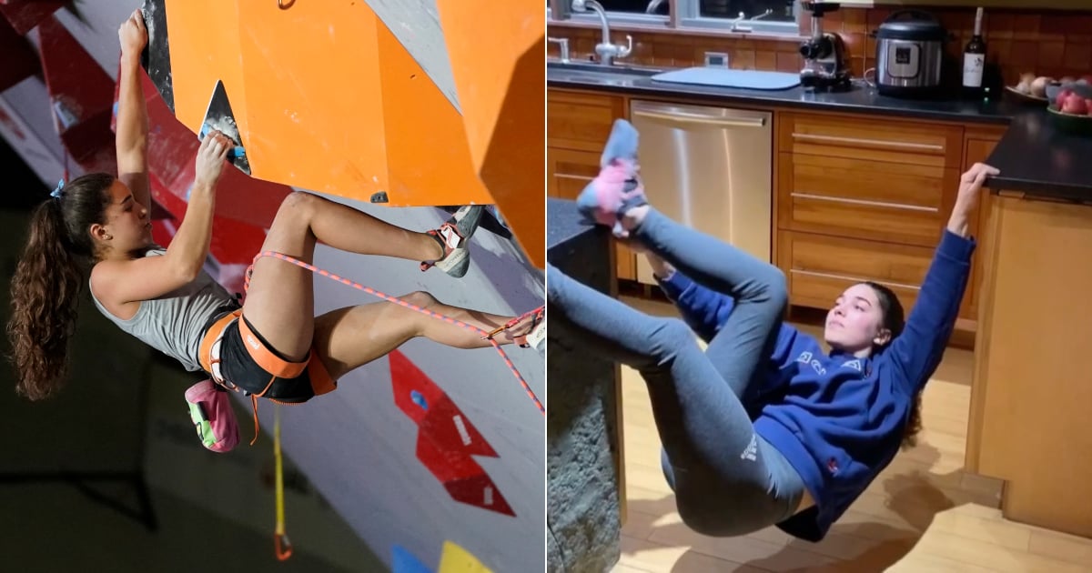 Brooke Raboutou Is Staying Active by Climbing Around House | PS Fitness