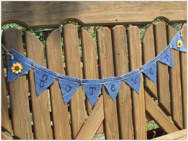 Denim Bunting Banners | Cool Upcycling Projects | POPSUGAR Smart Living ...