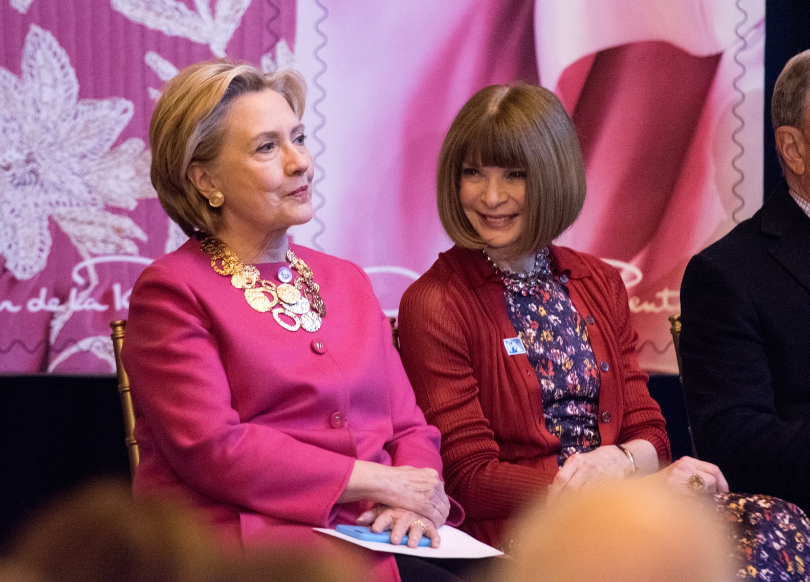 Hillary Clinton's Necklace at Forever Stamp Ceremony 2017 | PS Fashion