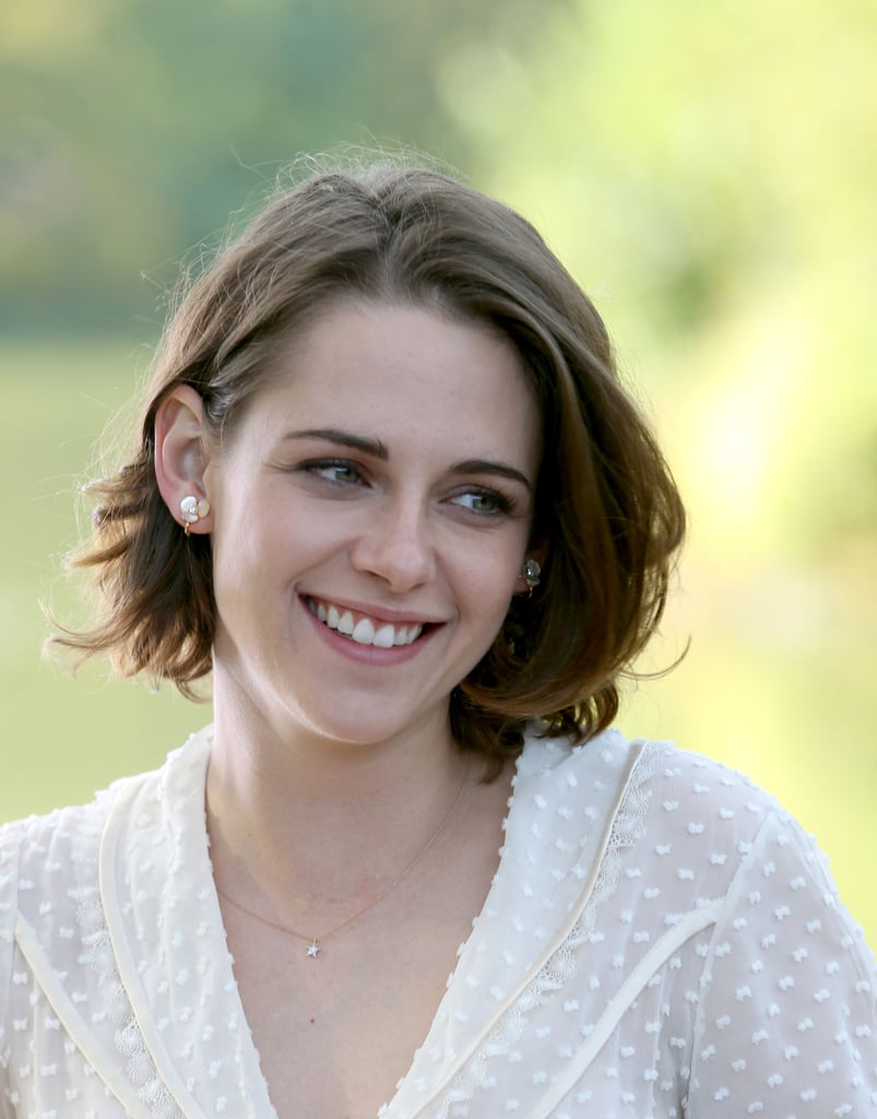 Kristen Stewart's Retro White Dress | POPSUGAR Fashion