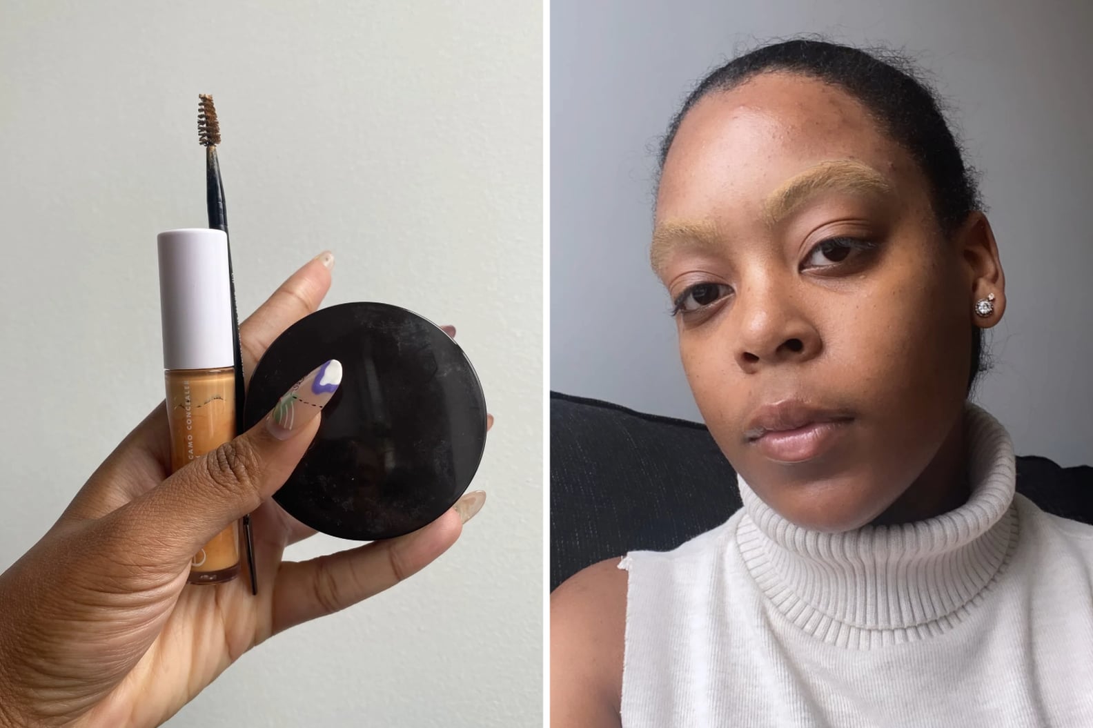 I Tried the Bleached-Brows Trend With Concealer: See Photos | PS Beauty