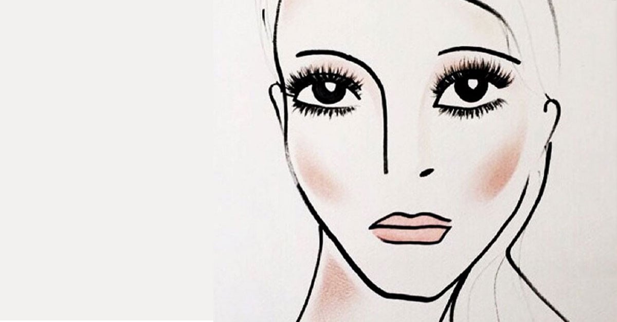 makeup drawing face easy
