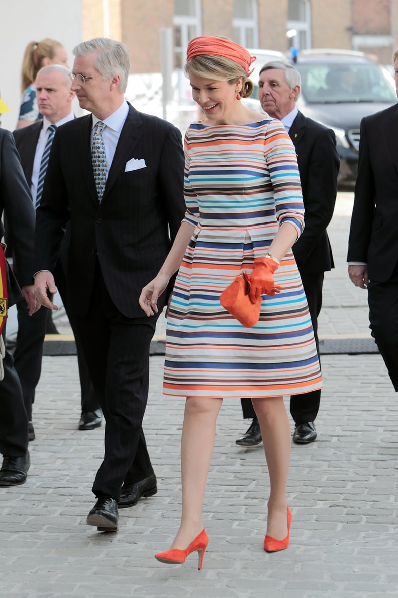 Queen Mathilde of Belgium Natan Dress April 2016 | PS Fashion