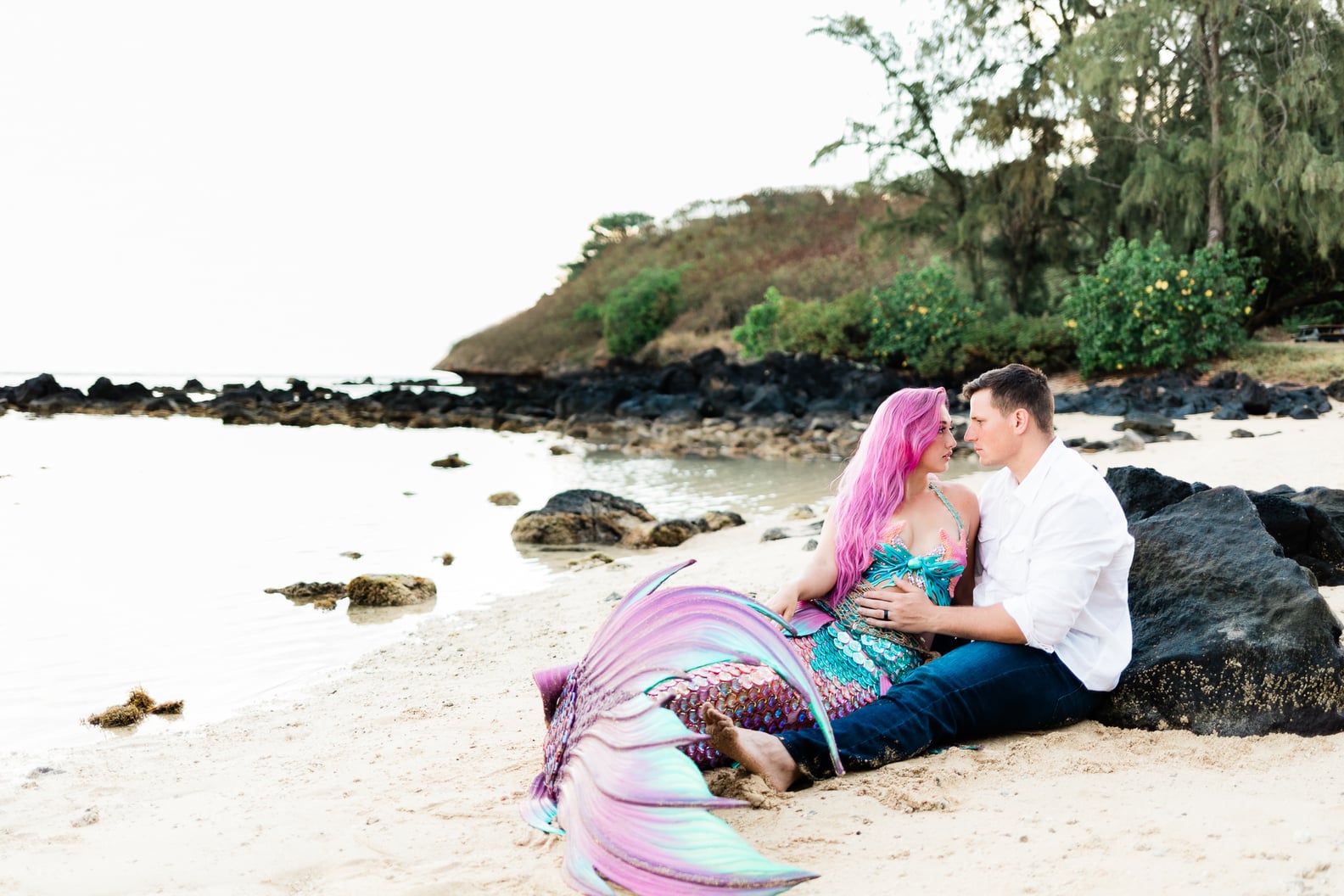 A Couple's Sexy Mermaid-Themed Photo Shoot | PS Love