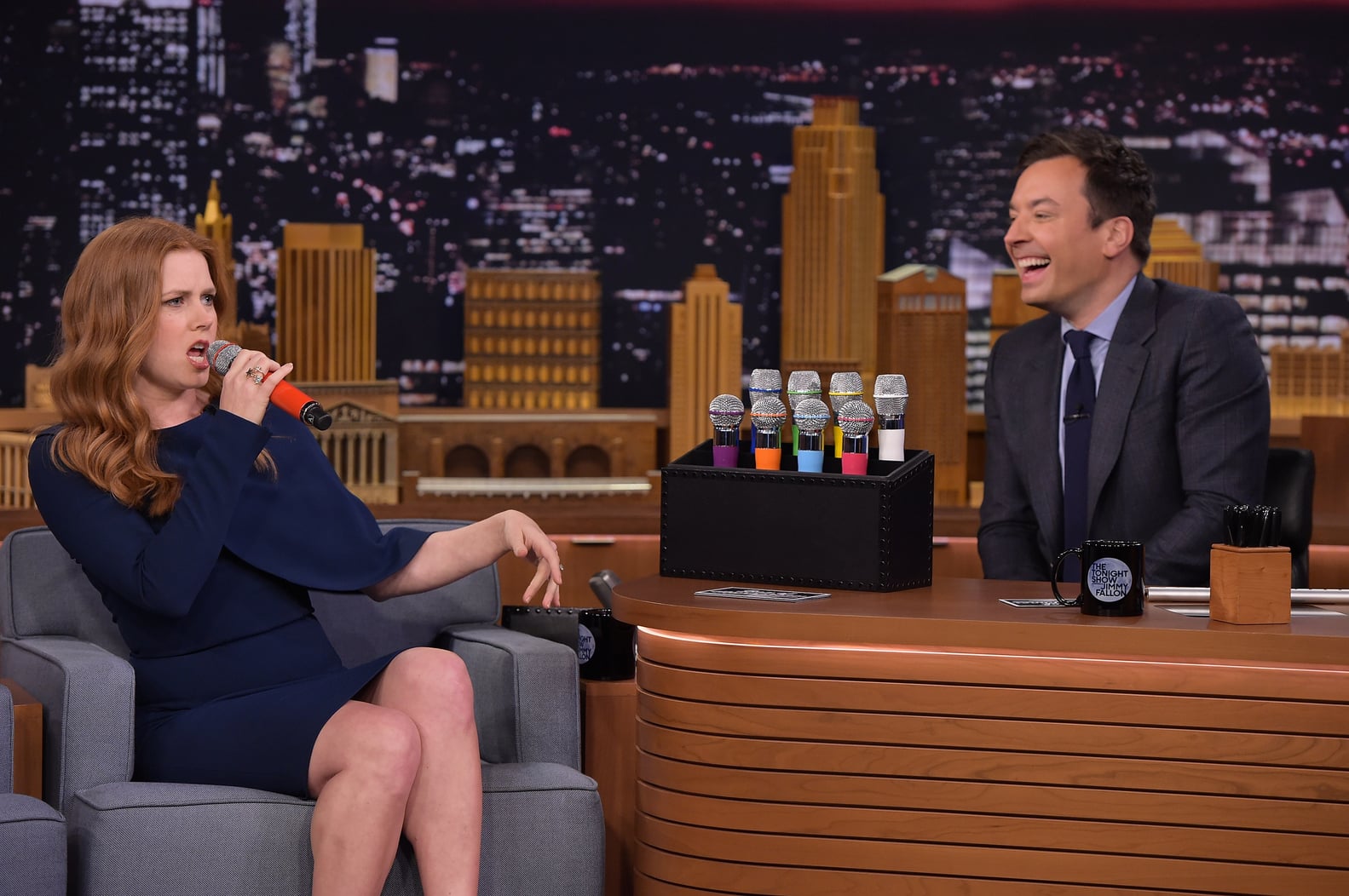 Amy Adams's Dress on The Tonight Show Starring Jimmy Fallon | PS Fashion