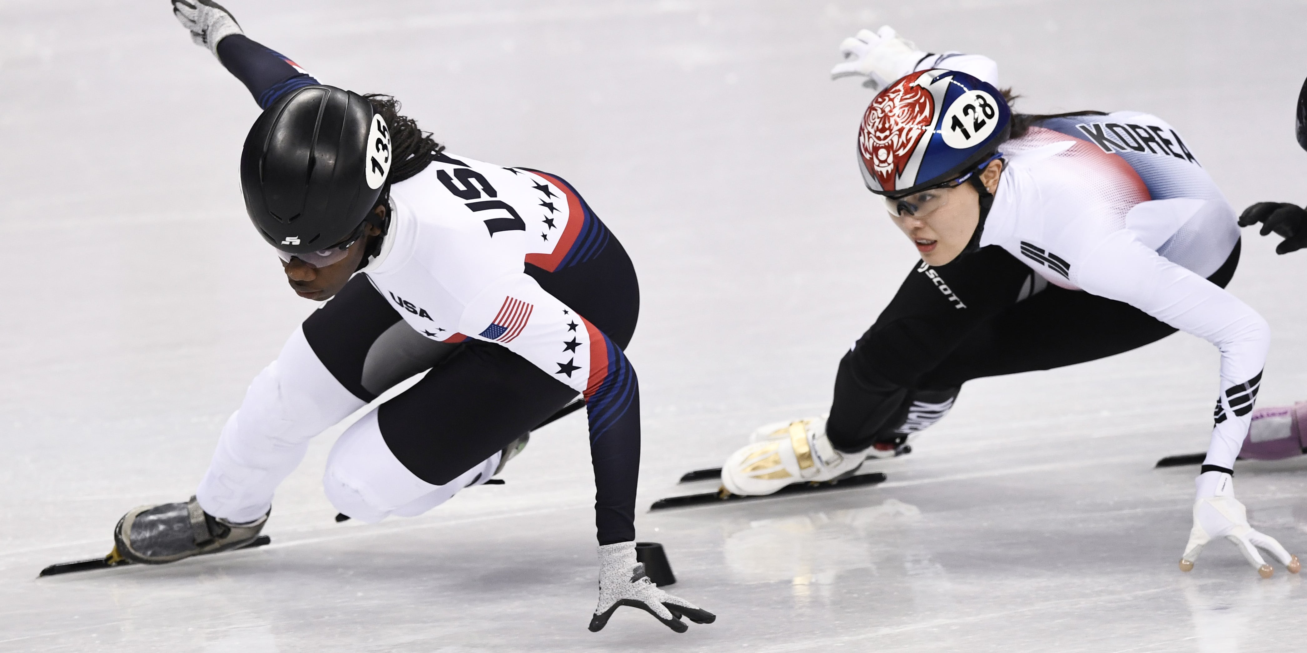 speed skaters