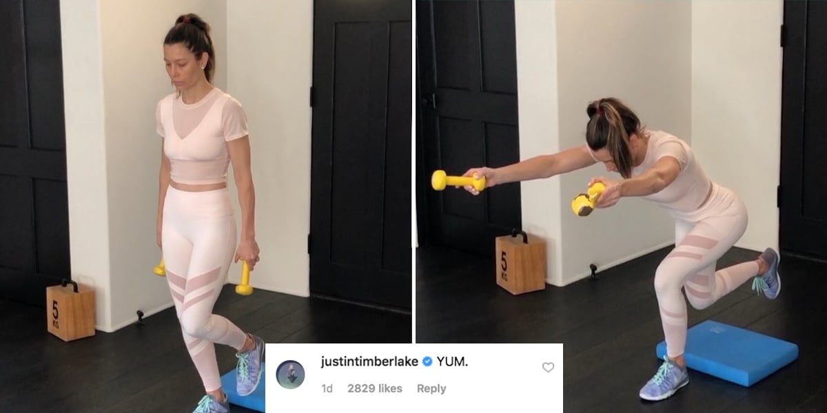 Jessica Biel Skater Squat Leg Workout | PS Fitness