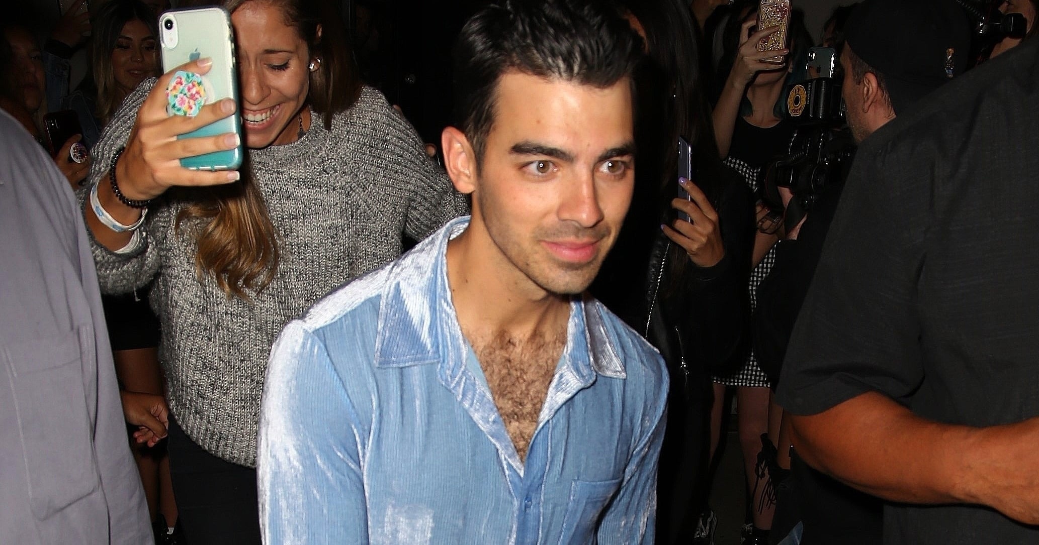 Joe Jonas Is a '70s Dream in a Blue Velvet Suit and Vans | PS Fashion