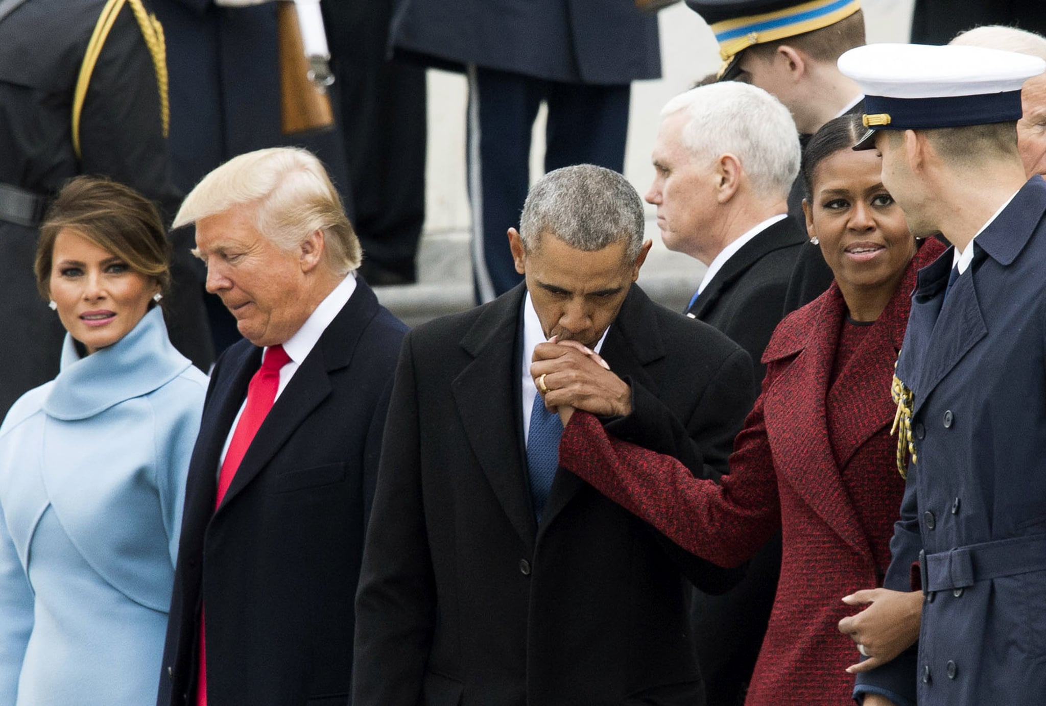 Inauguration Photo of Obamas and Trumps Next to Each Other | POPSUGAR News