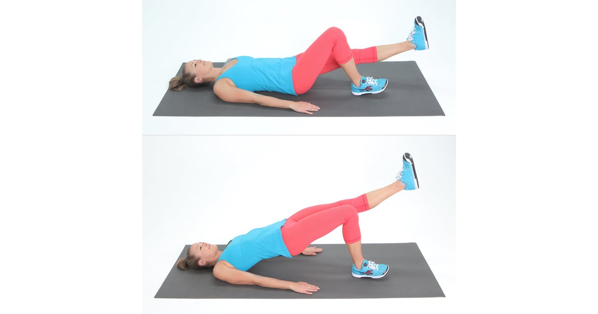Single-Leg Bridge Lift | Workout For Lazy People | POPSUGAR Fitness Photo 4
