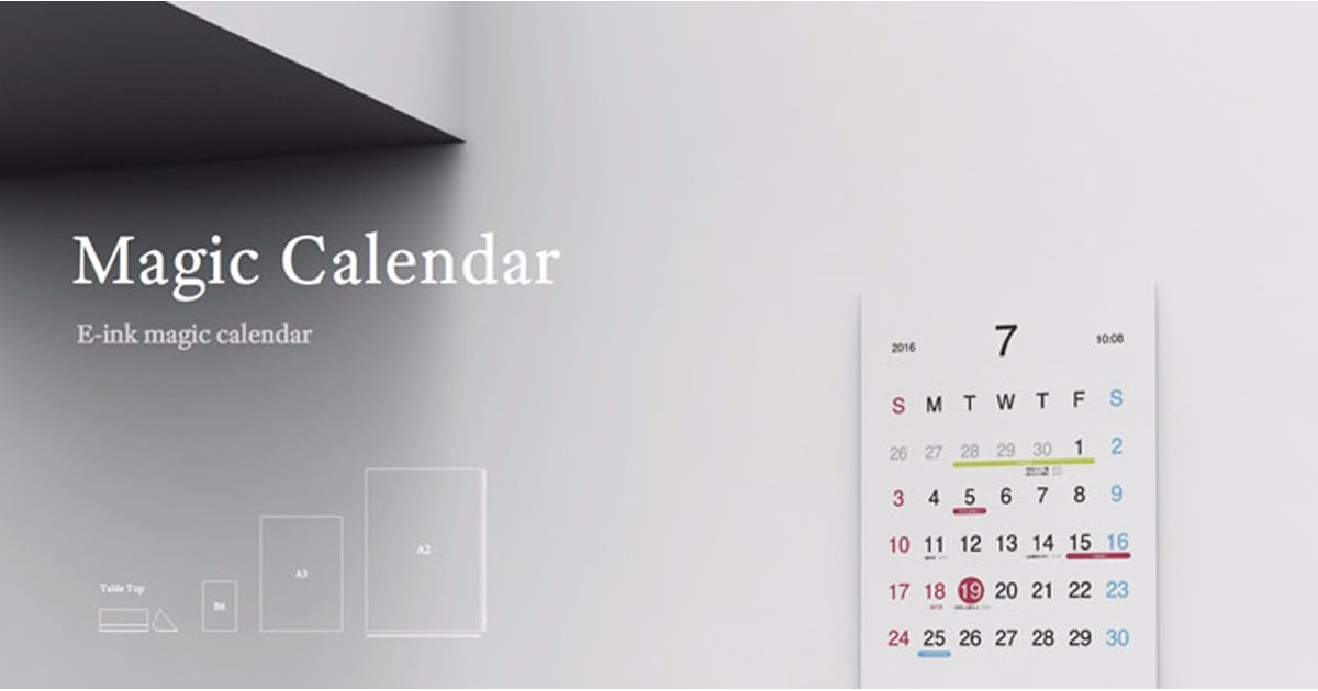 Magic E-Ink Calendar | POPSUGAR Tech