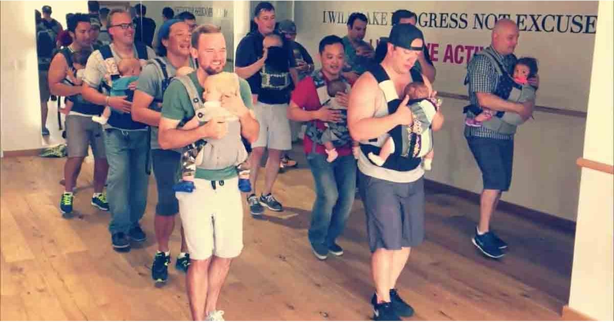 Dads Perform in a Baby-Wearing Dance Class | POPSUGAR Family
