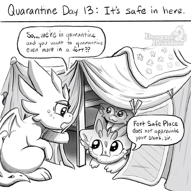Mom's Funny Dragon Comics on Social Distancing With Kids | POPSUGAR Family