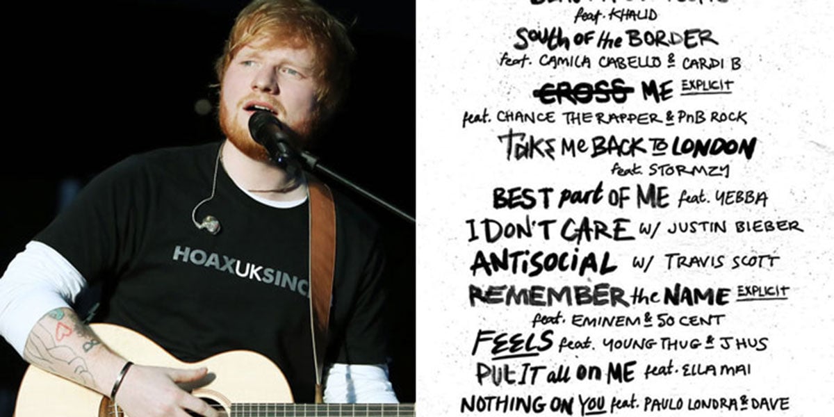 Celebrities on Ed Sheeran No. 6 Collaboration Project Album | PS ...
