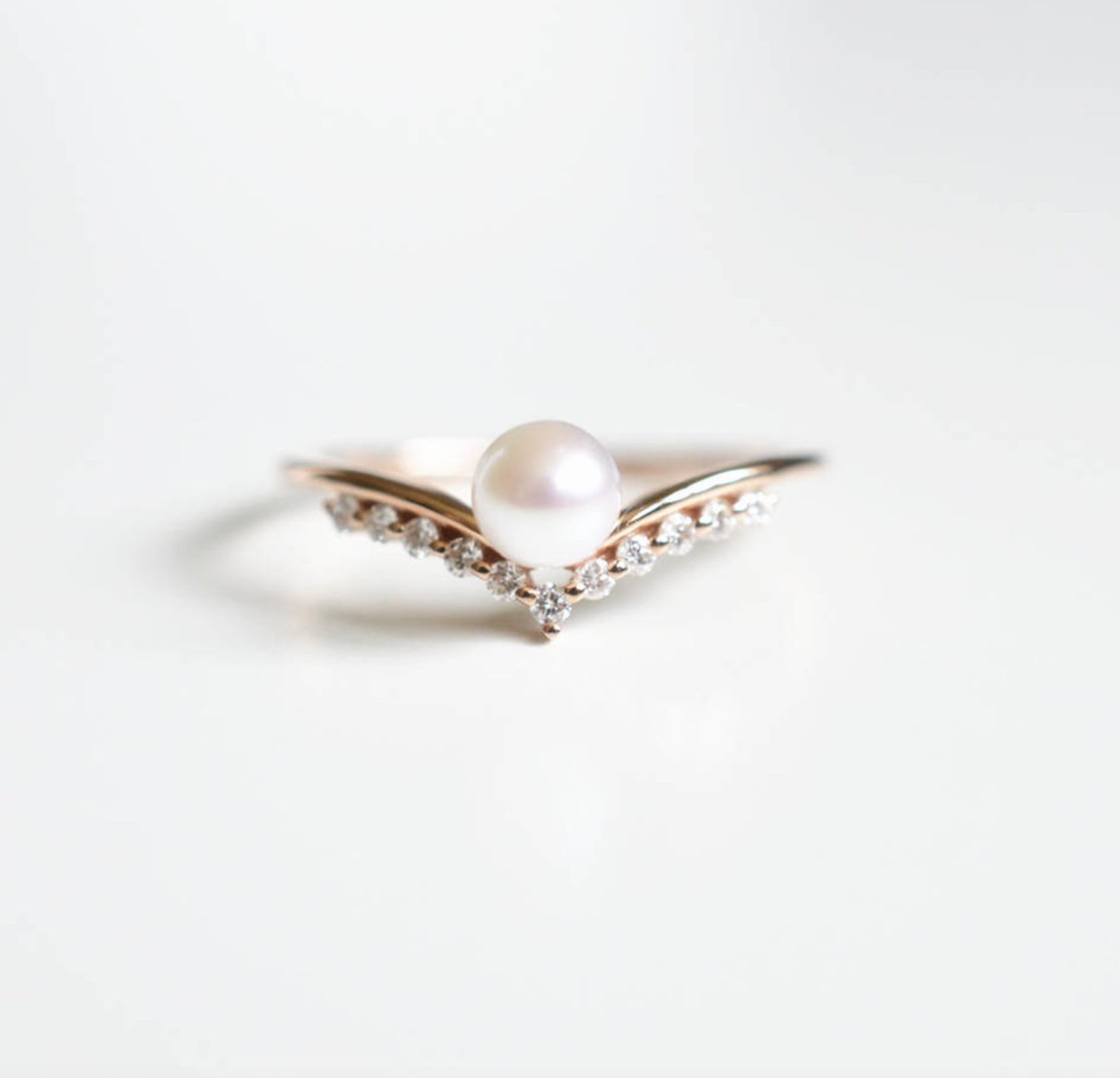Pearl Engagement Rings From Etsy | PS Fashion