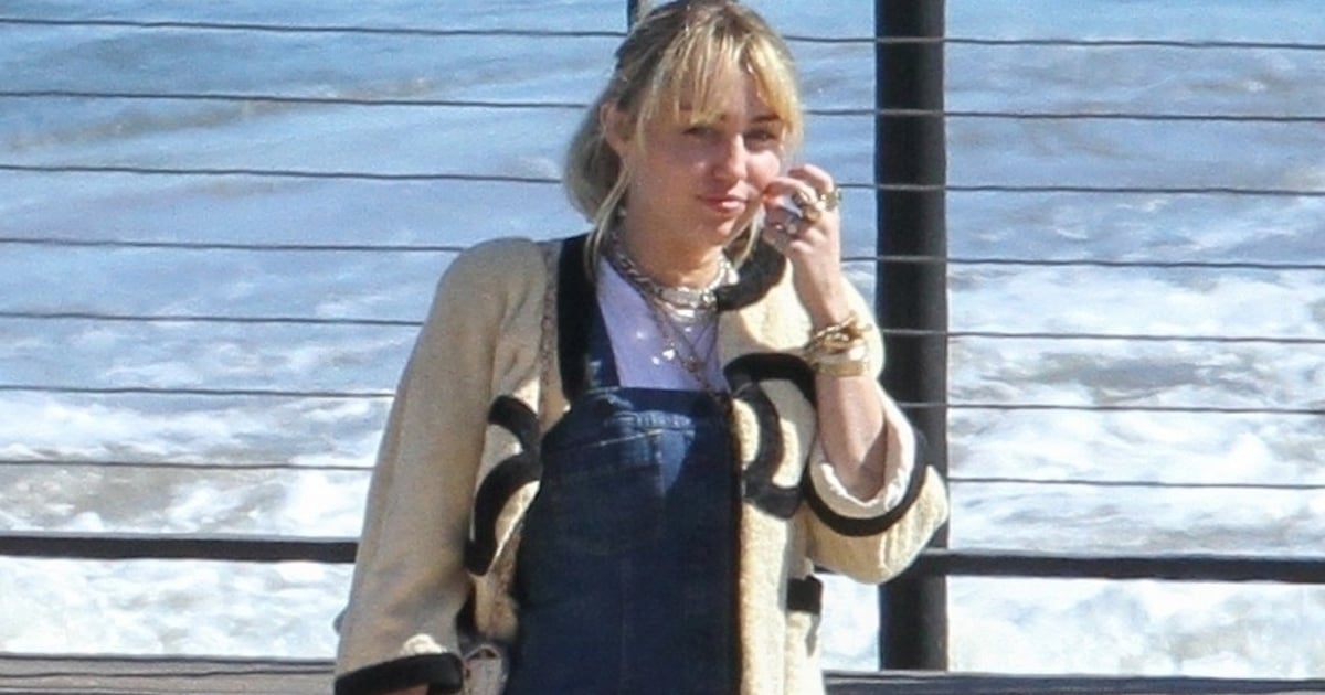 Miley Cyrus Chanel Overalls and Slides | POPSUGAR Fashion UK