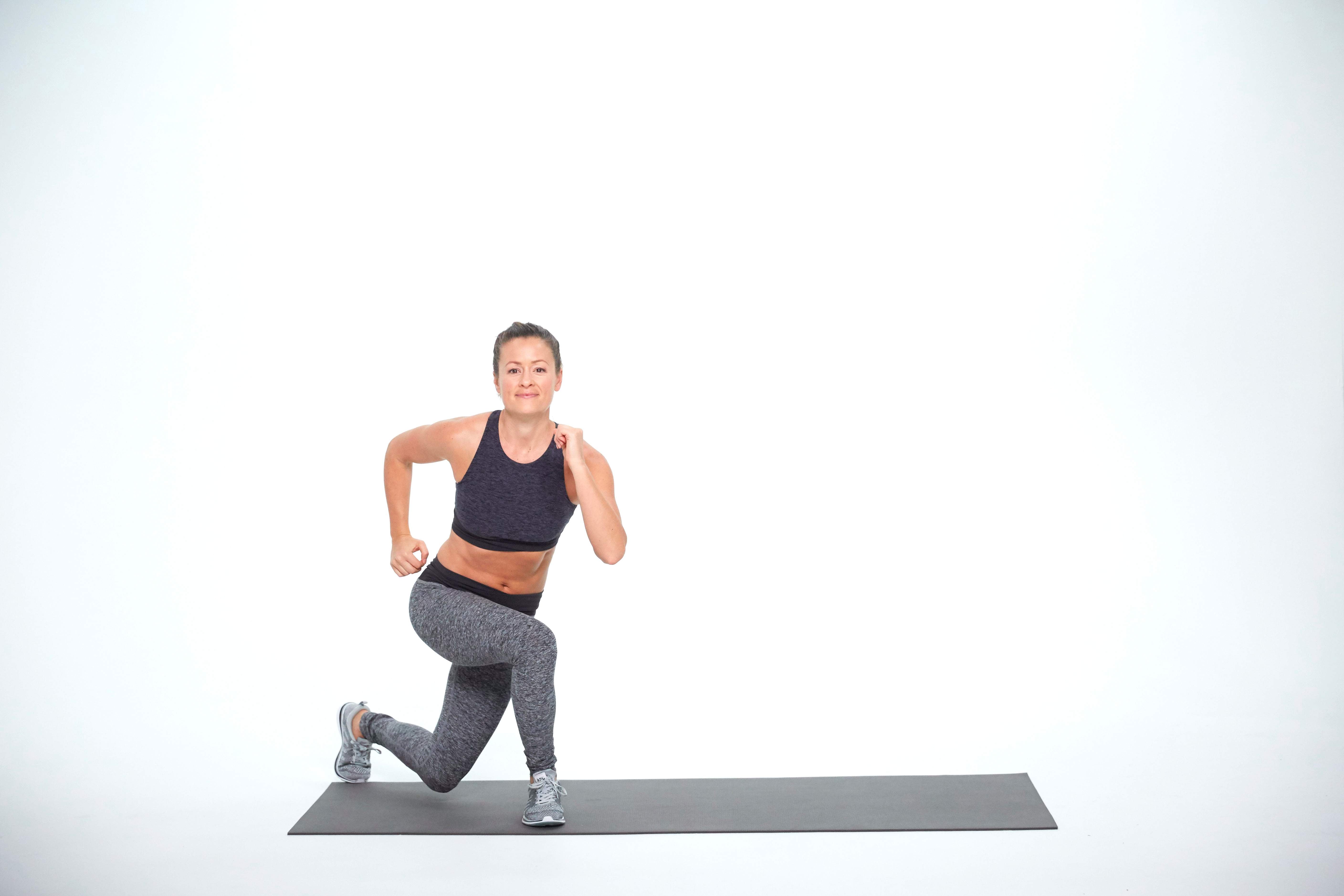 Curtsy Lunge GIF | PS Fitness