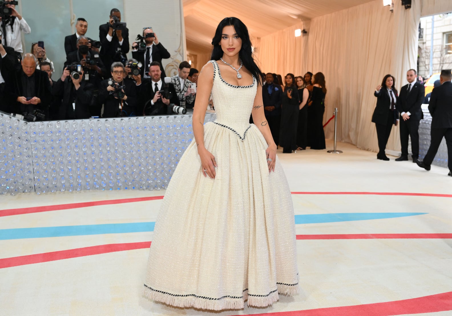 Dua Lipa's French Manicure at Met Gala 2023 | POPSUGAR Beauty