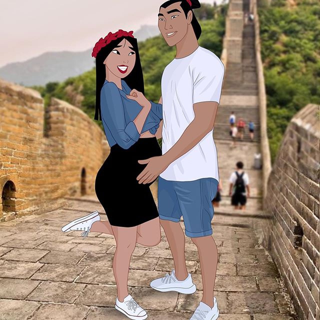 Artist Transforms Disney Princesses Into Pregnant Women | PS Family