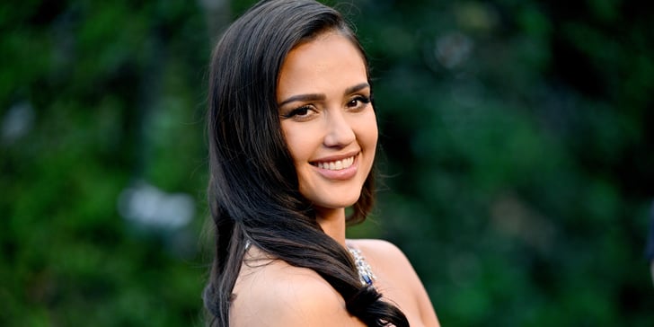 Jessica Alba Debuts Curtain Bangs at NBA Game | POPSUGAR Beauty