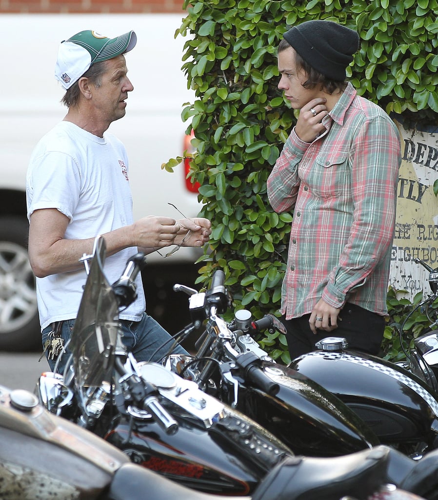 Harry Styles on a Motorcycle | POPSUGAR Celebrity